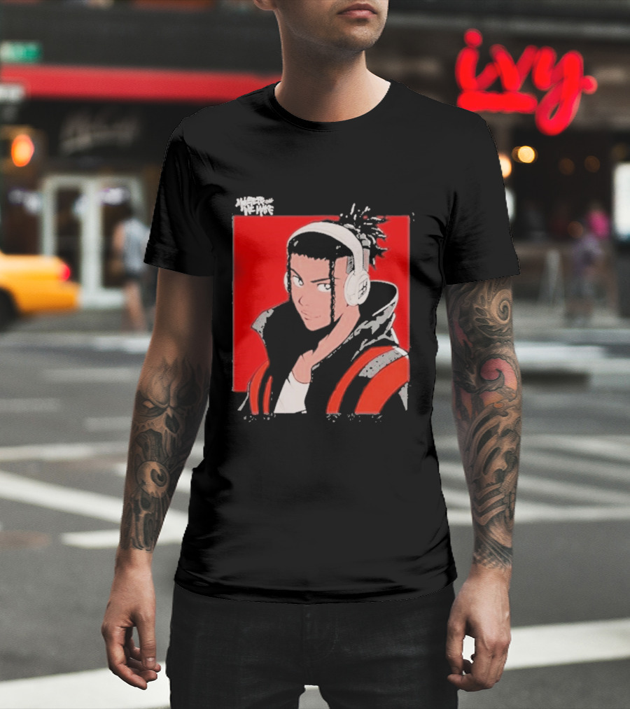 Monsters We Make Jabari Booker Headphones Red Jacket T-Shirt