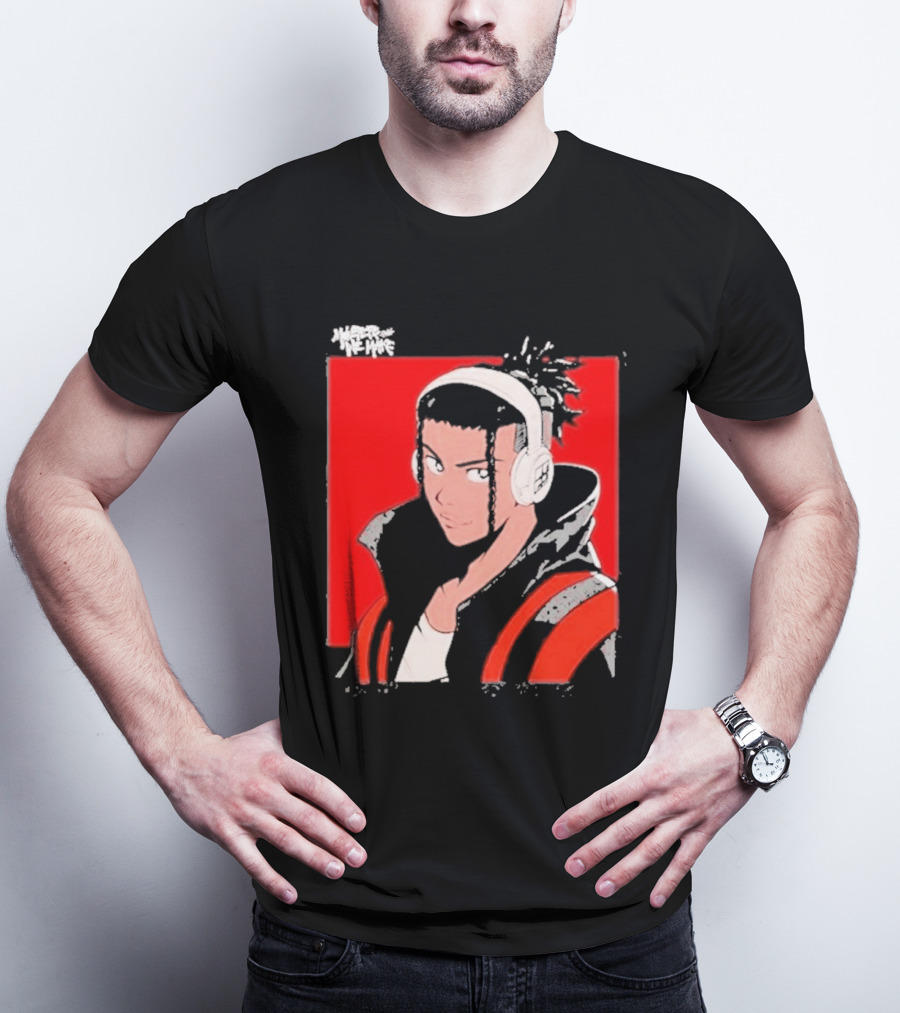 Monsters We Make Jabari Booker Headphones Red Jacket T-Shirt