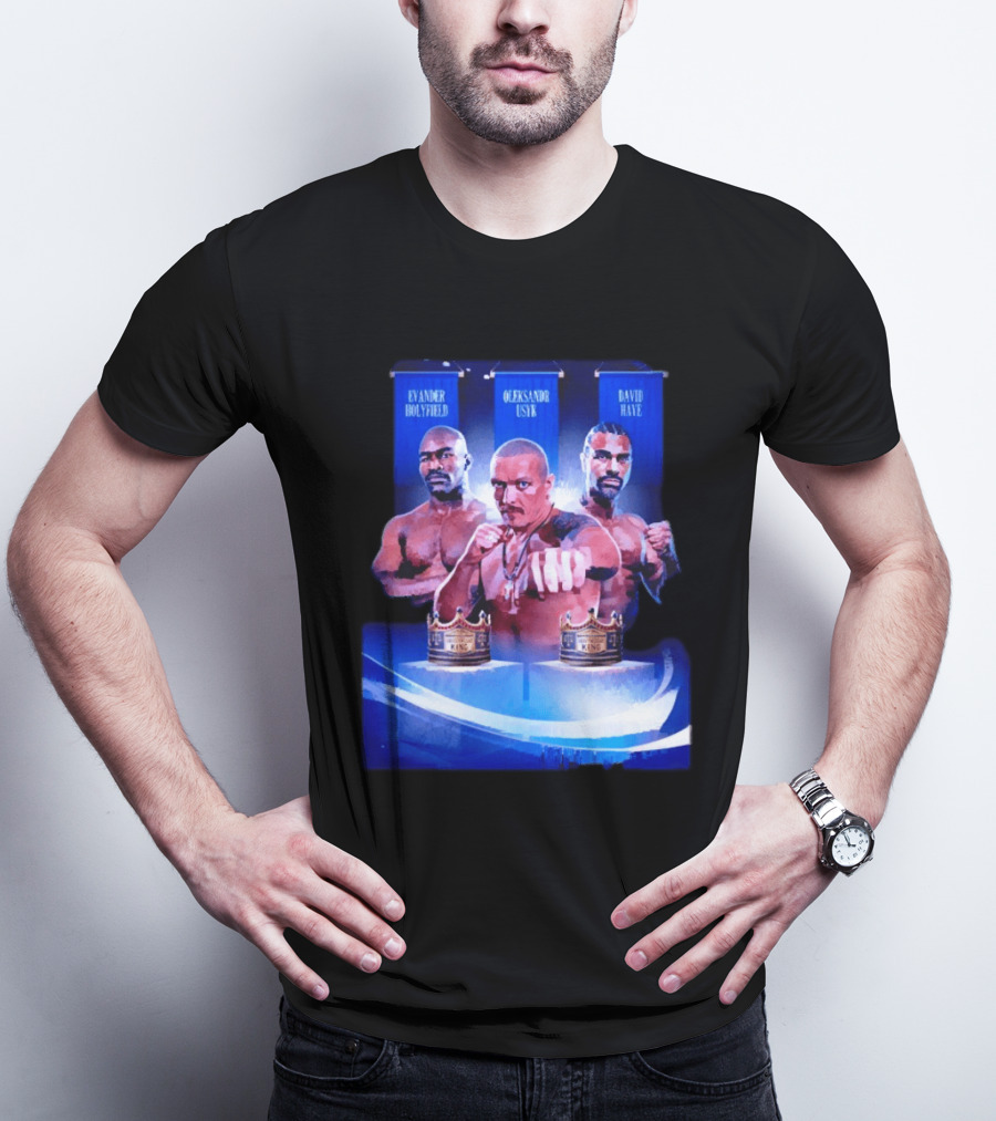 Oleksandr Usyk Evander Holyfield David Haye Boxing Cruiserweight King Patterson Collage T-Shirt