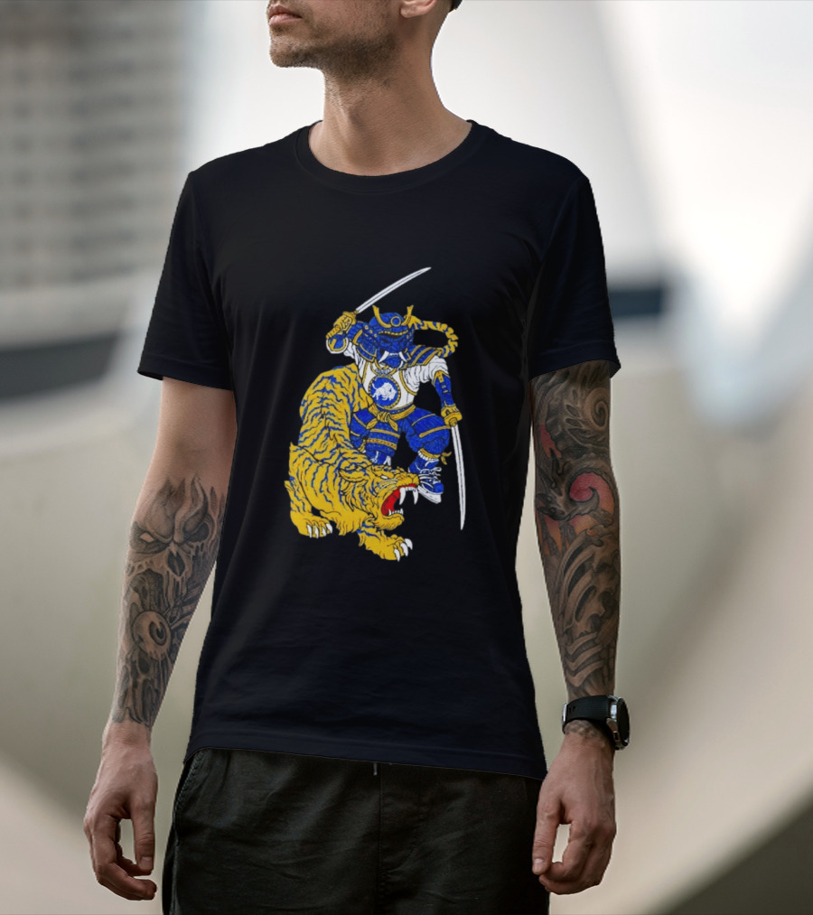 Warpath Buffalo Sabres Samurai With Tiger T-Shirt