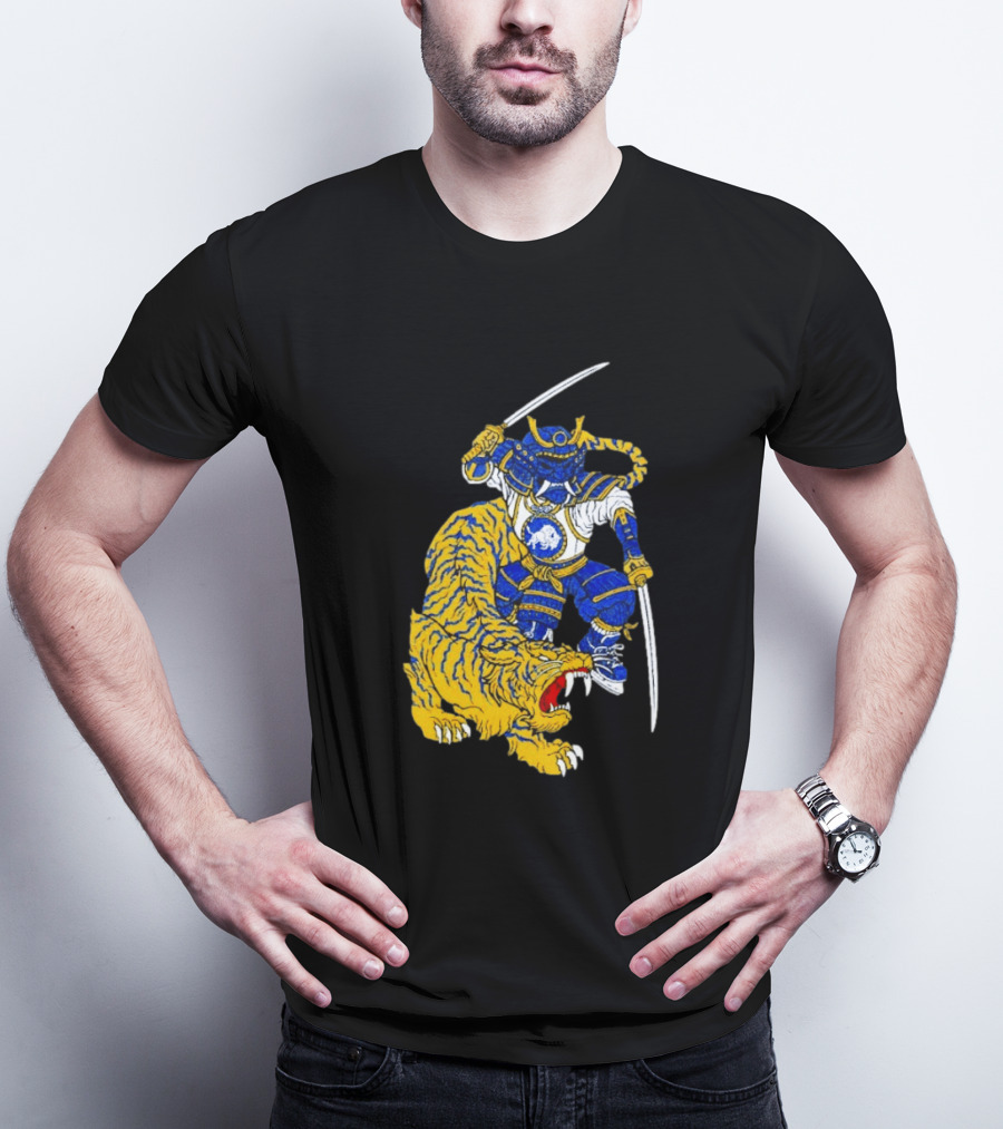 Warpath Buffalo Sabres Samurai With Tiger T-Shirt