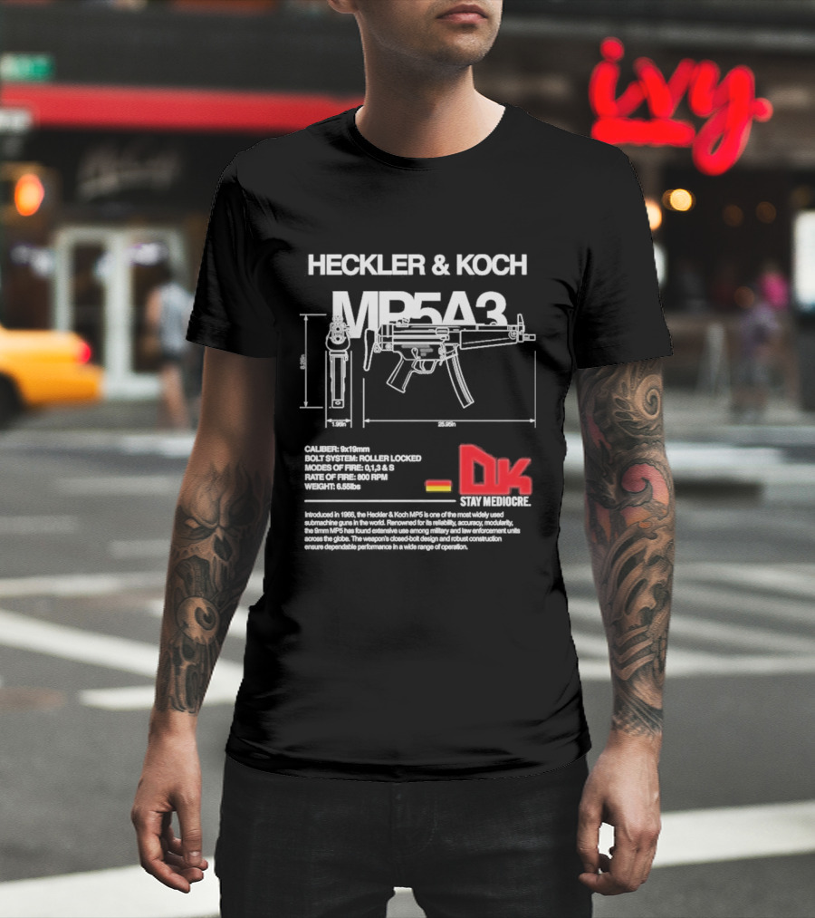 Heckler & Koch Mp5a3 Dk Sei Germany Dirty Kid T-Shirt