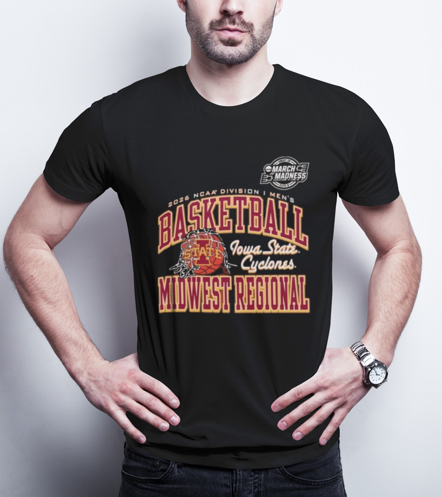 Iowa State Cyclones 2026 NCAA Division I Men's Basketball Midwest Regional T-Shirt