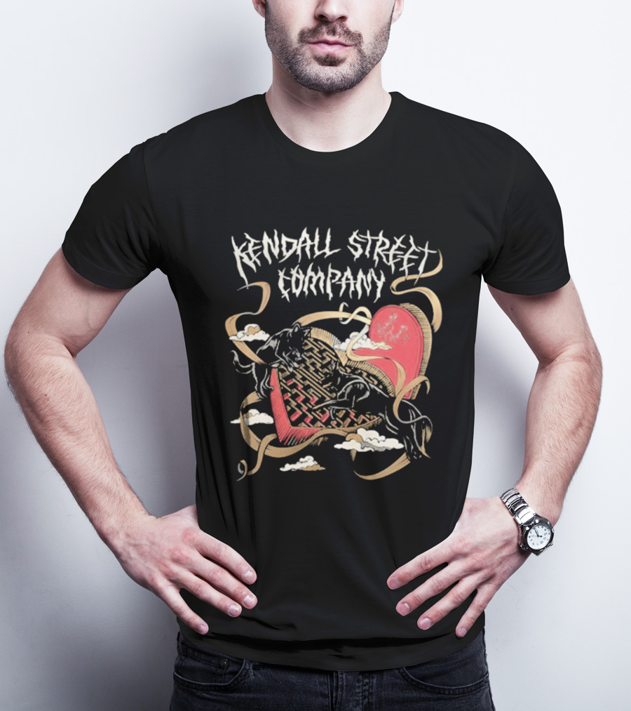 Kendall Street Company Lovers Tour 2026 Surreal Heart And Scrolling Ribbon T-Shirt