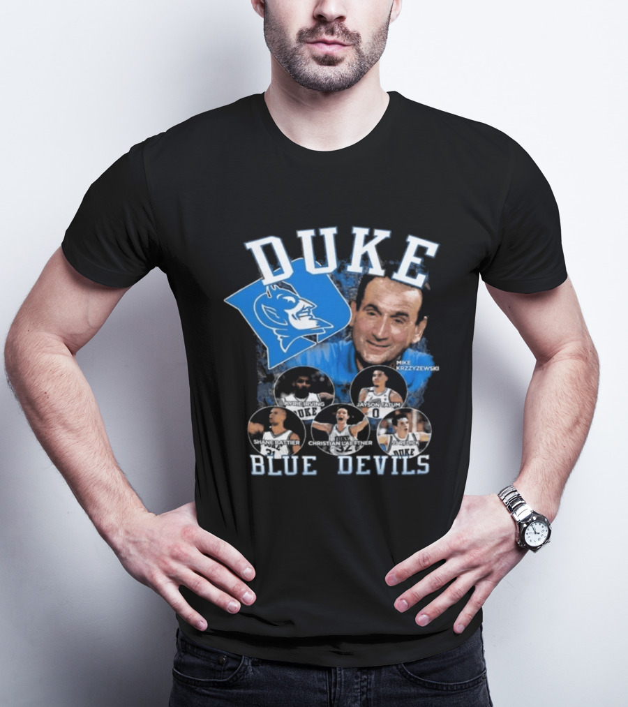 Duke Blue Devils Coach Krzyzewski Celebration Tommy McBuckets T-Shirt