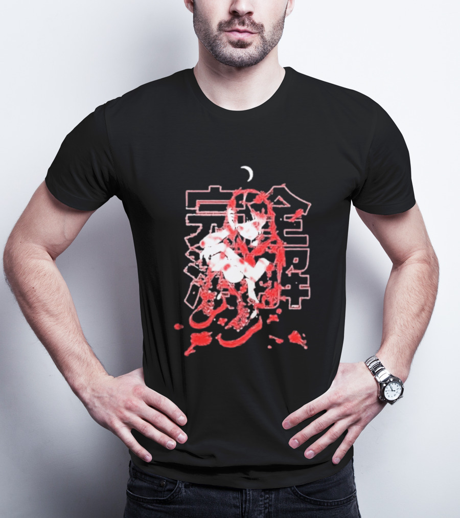 Umai Clothing Crimson Decay Heavyweight Japanese Kanji Manga T-Shirt