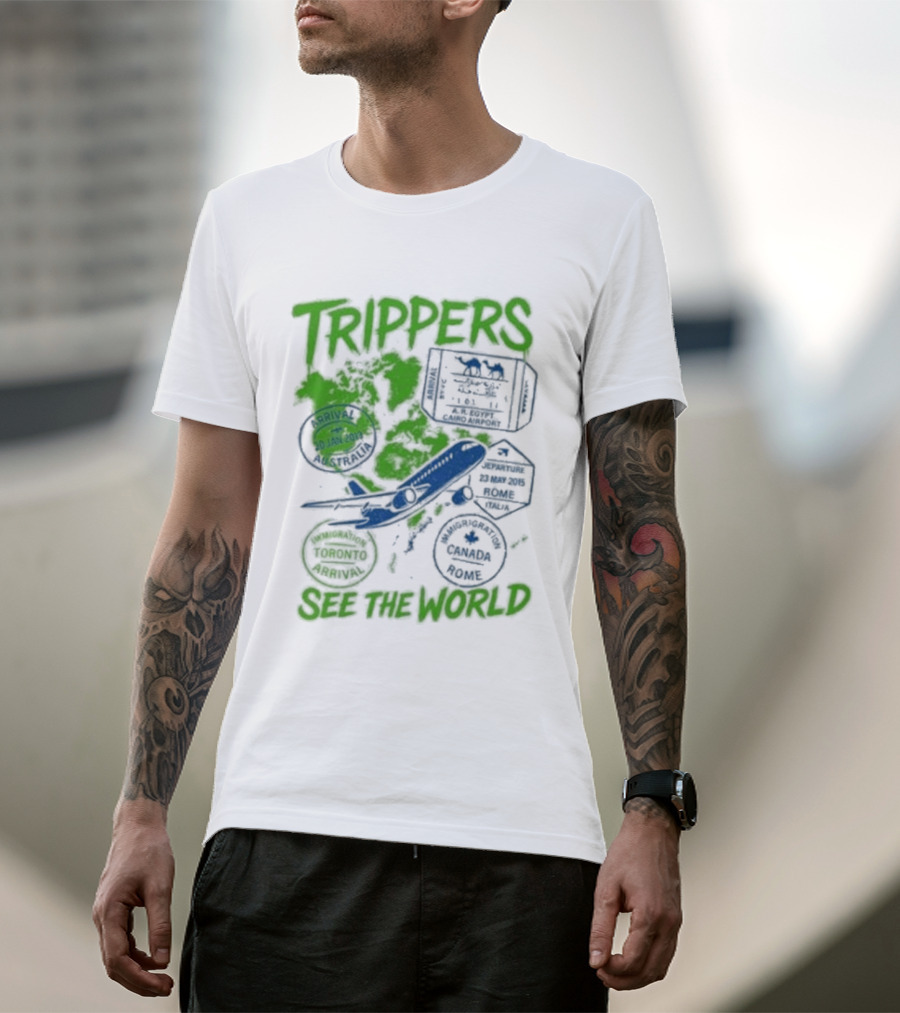 Trippers Travel Explore Adventure See The World T-Shirt