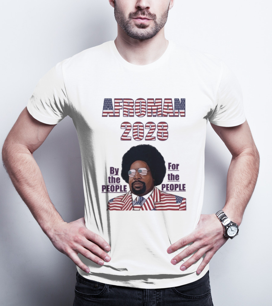 Afroman 2028 By The People For The People American Flag T-Shirt