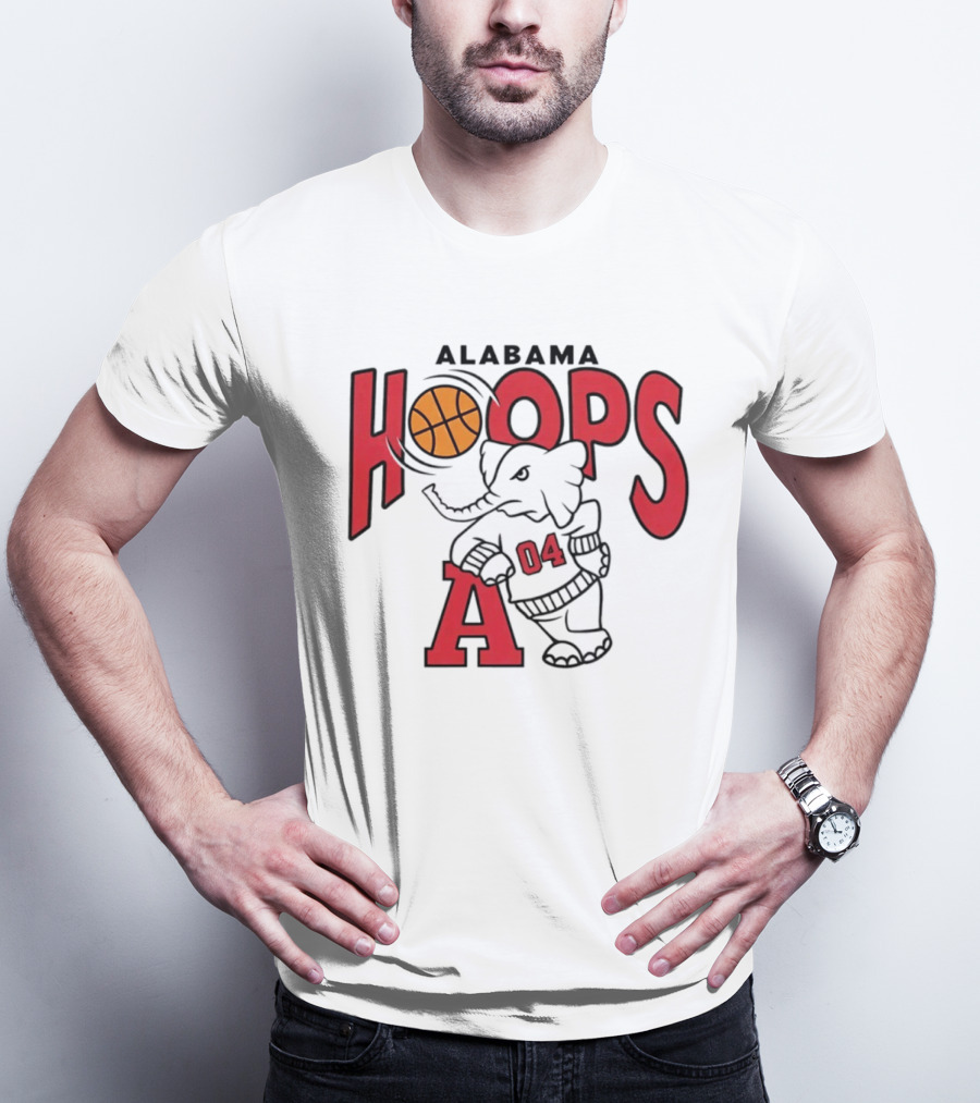 Alabama Hoops Basketball Elephant 04 Sports Team T-Shirt