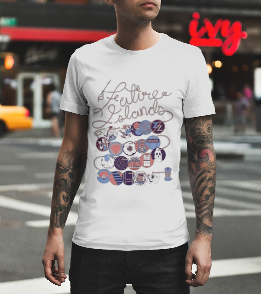 Future Islands The Never Ending Scribble Hearts And Circles T-Shirt