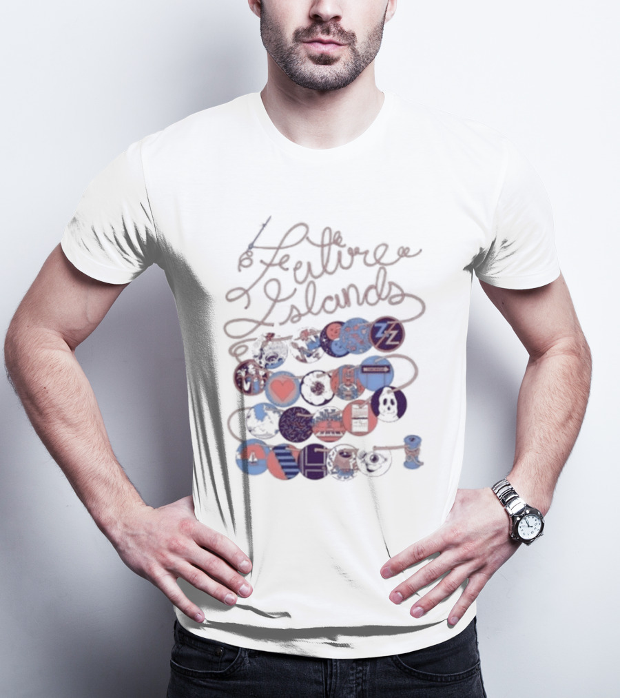 Future Islands The Never Ending Scribble Hearts And Circles T-Shirt