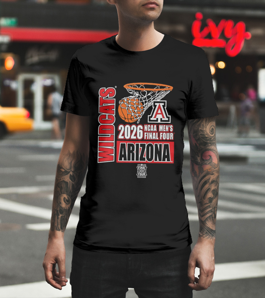 NCAA Men's Final Four 2026 Arizona Wildcats Basketball Nothing But Net T-Shirt