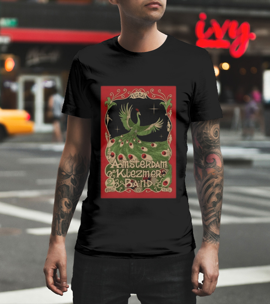 Amsterdam Klezmer Band April 2 2026 Vera Groningen NL Peafowl T-Shirt