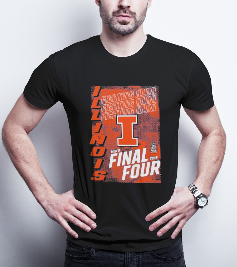 Illinois Fighting Illini Men's Final Four 2026 Basketball T-Shirt