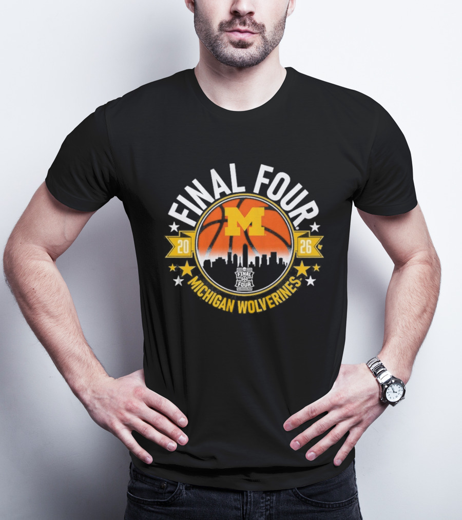 Final Four Michigan Wolverines 2026 Skyline T-Shirt