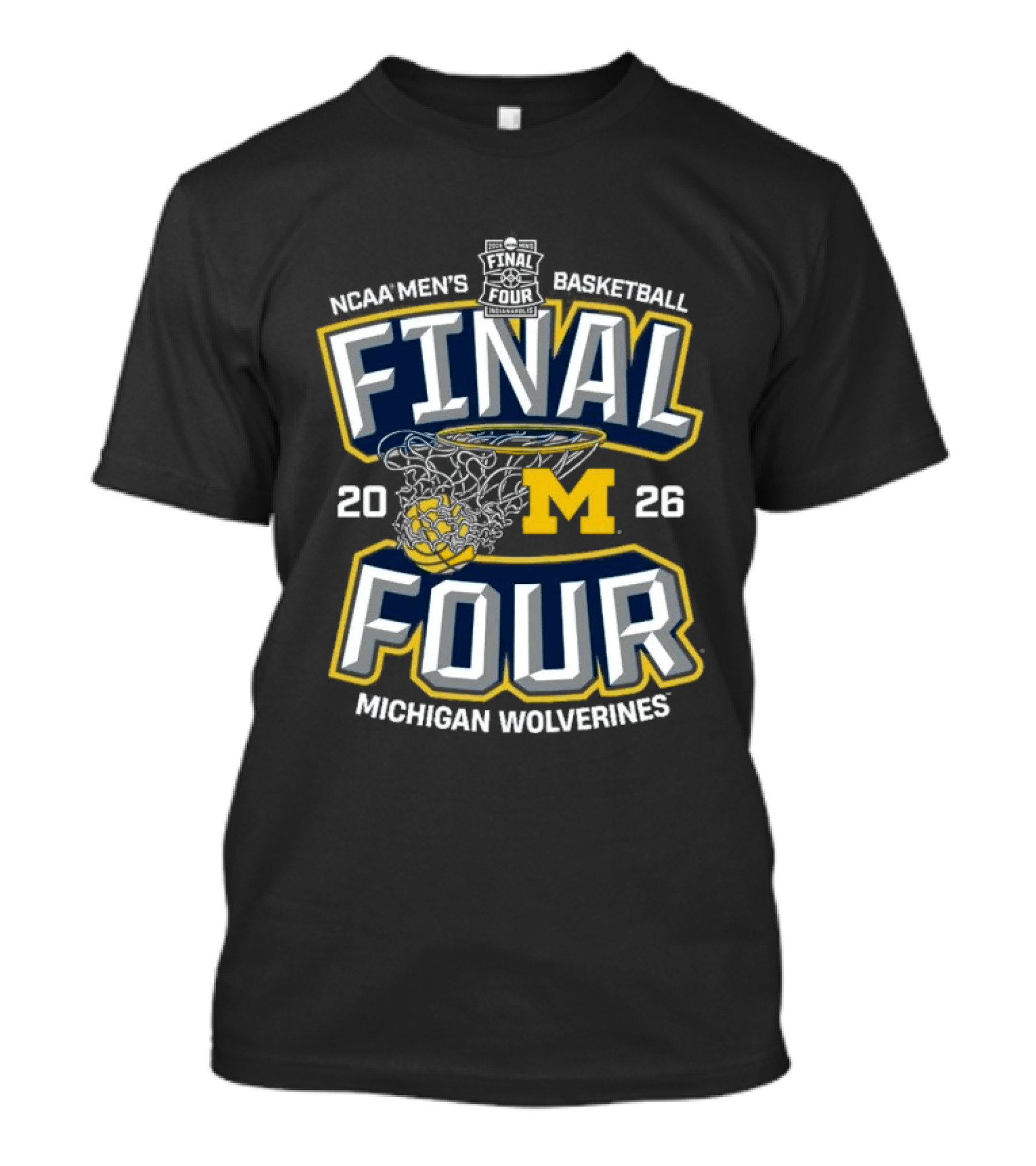 NCAA Men's Basketball 2026 Final Four Michigan Wolverines T-Shirt