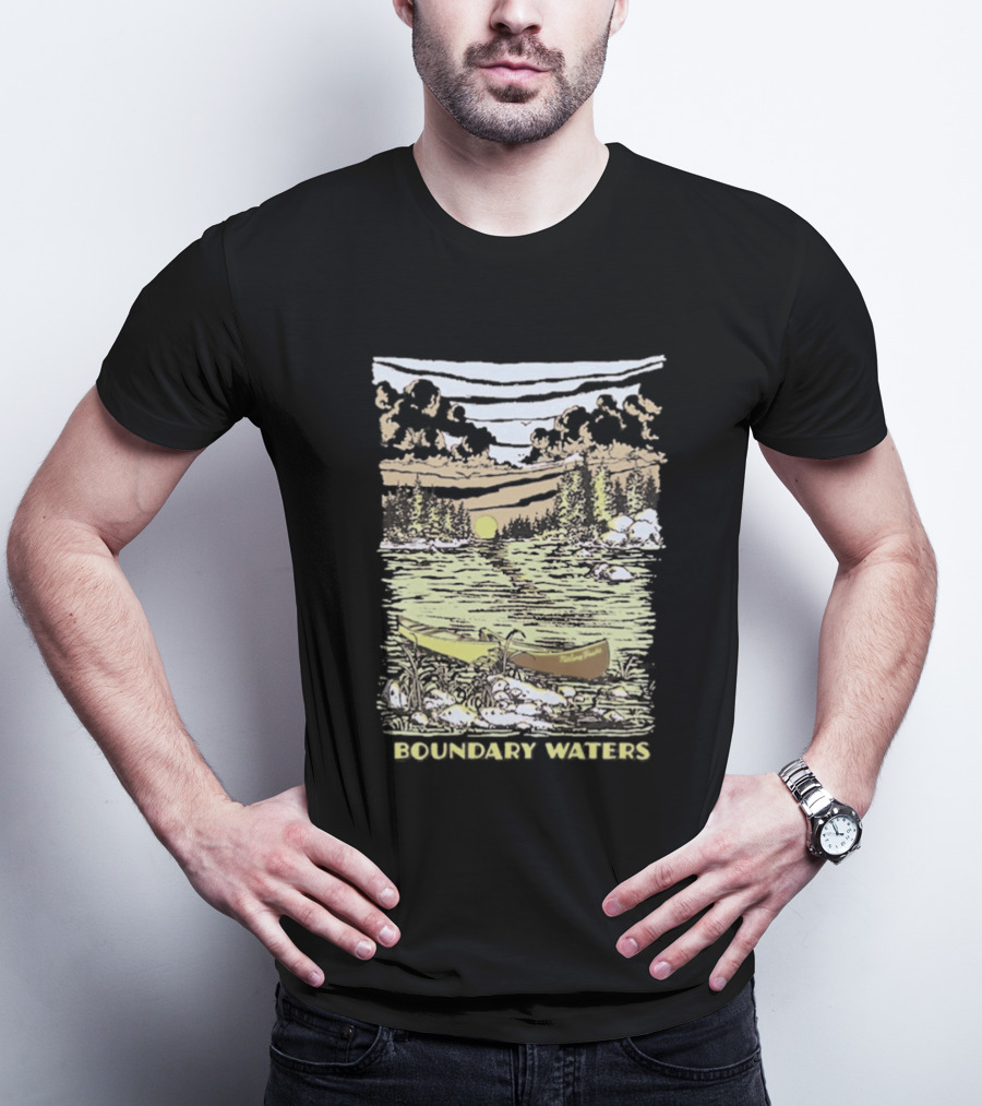 Nature Scenic Canoe Adventure Boundary Waters Twilight Sunset T-Shirt