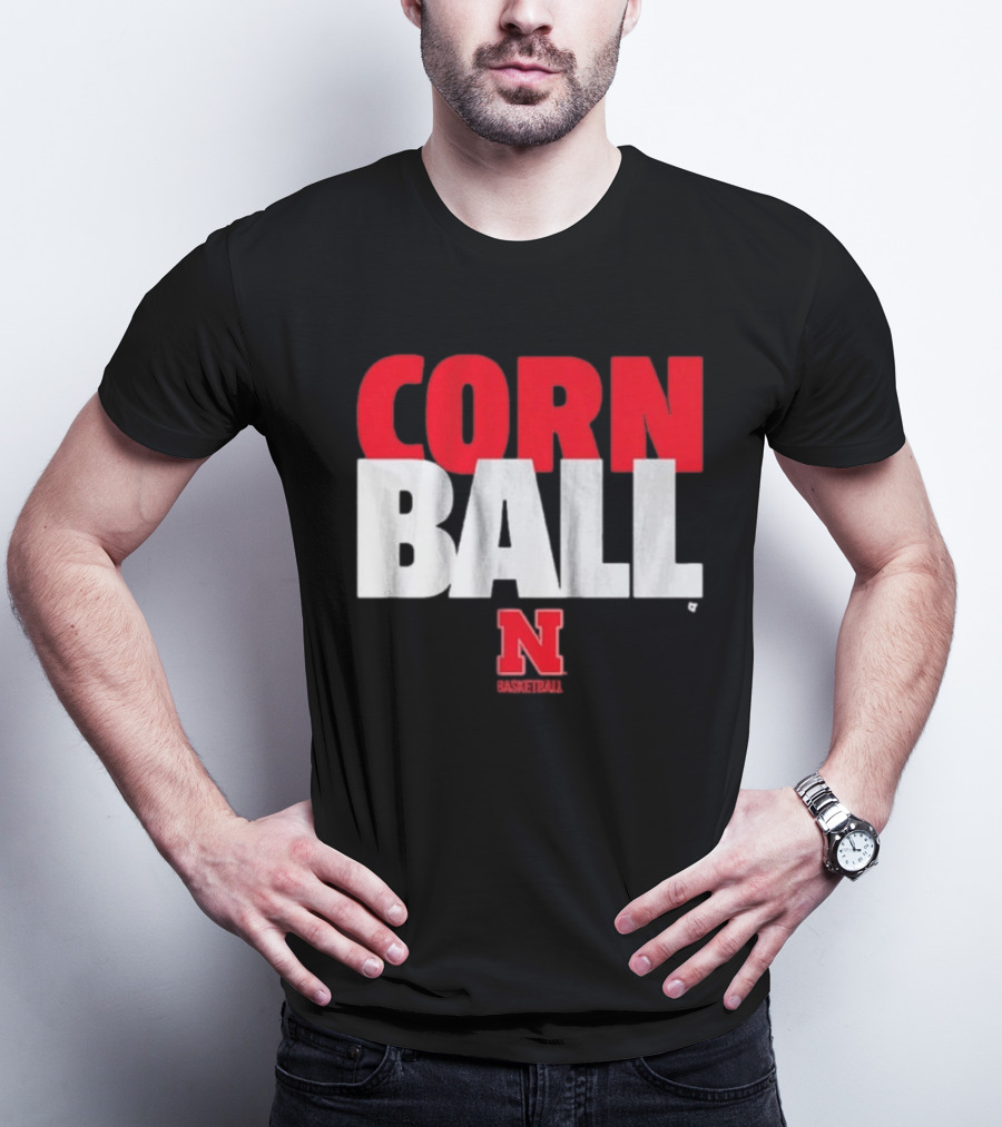 Nebraska Cornhuskers Corn Ball Basketball T-Shirt