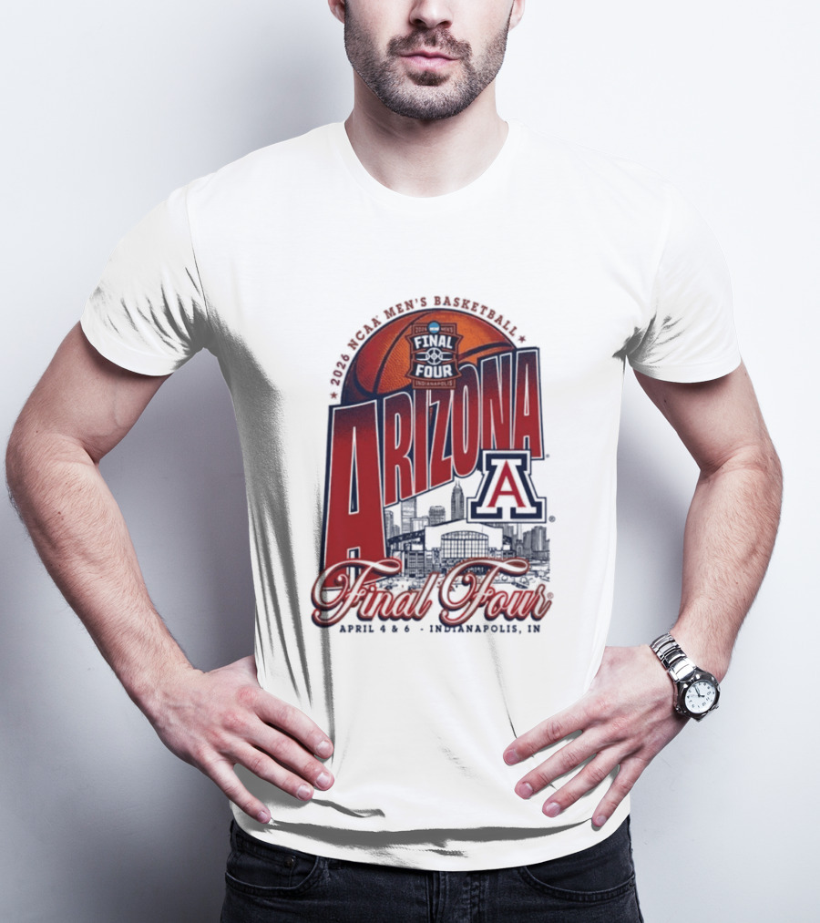 Arizona Men's Basketball Final Four 2026 Indianapolis April 4 6 NCAA Stadium T-Shirt