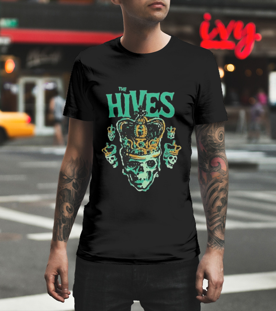 The Hives Green Skull Crown Art Band Merchandise T-Shirt