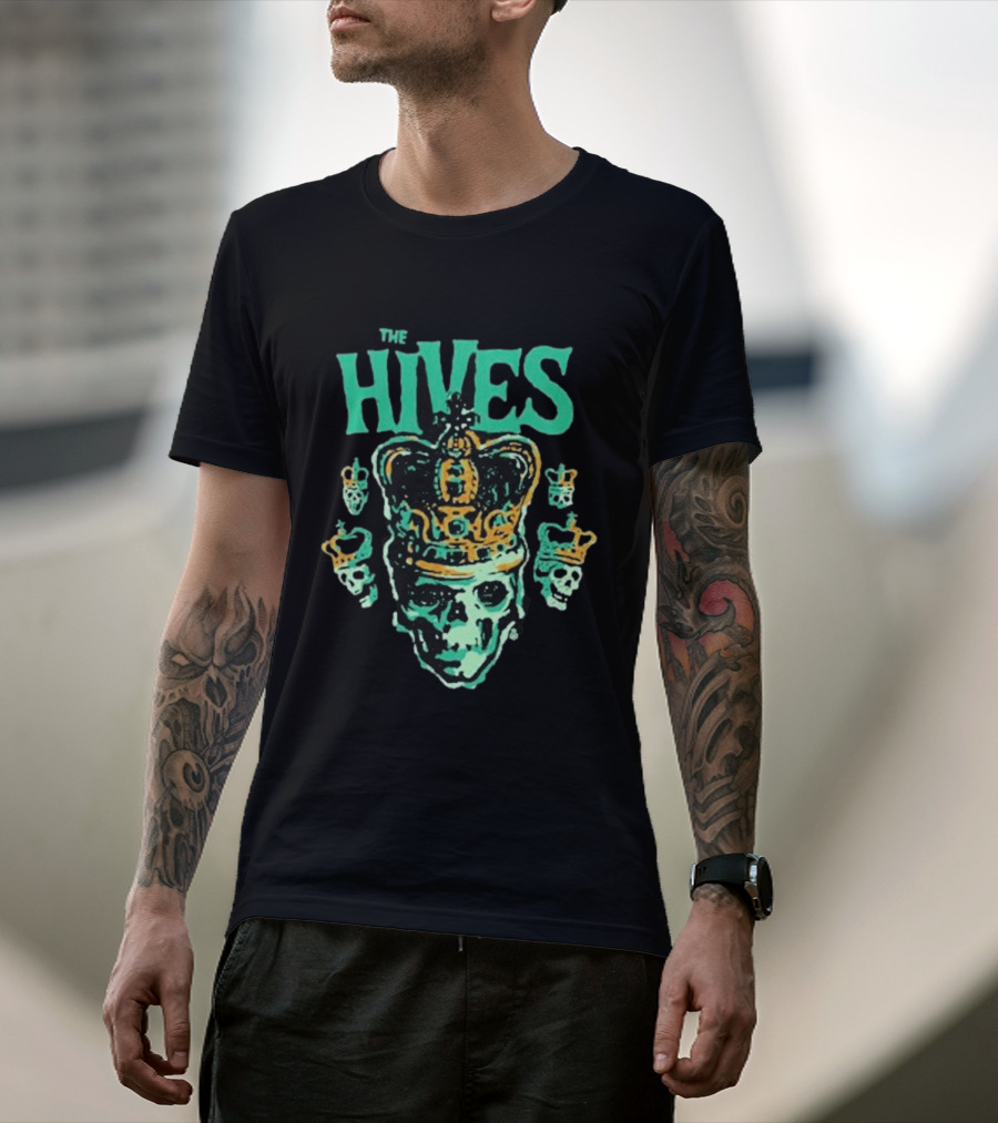 The Hives Green Skull Crown Art Band Merchandise T-Shirt