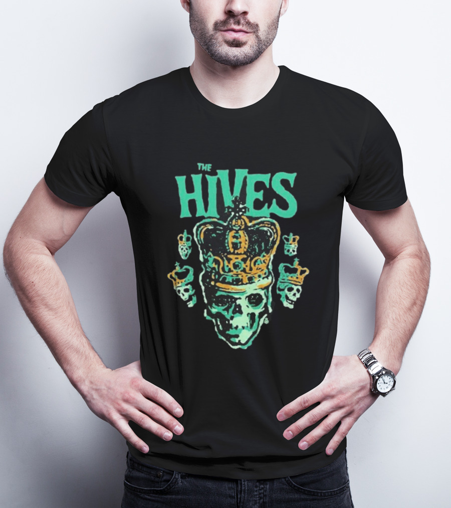 The Hives Green Skull Crown Art Band Merchandise T-Shirt