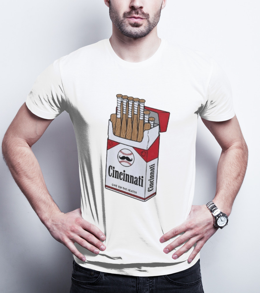 Cincinnati Give 'Em The Heater Baseball Bat Pack T-Shirt