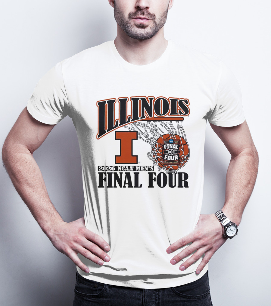 Illinois Fighting Illini NCAA Men's Basketball Final Four 2026 Indianapolis T-Shirt