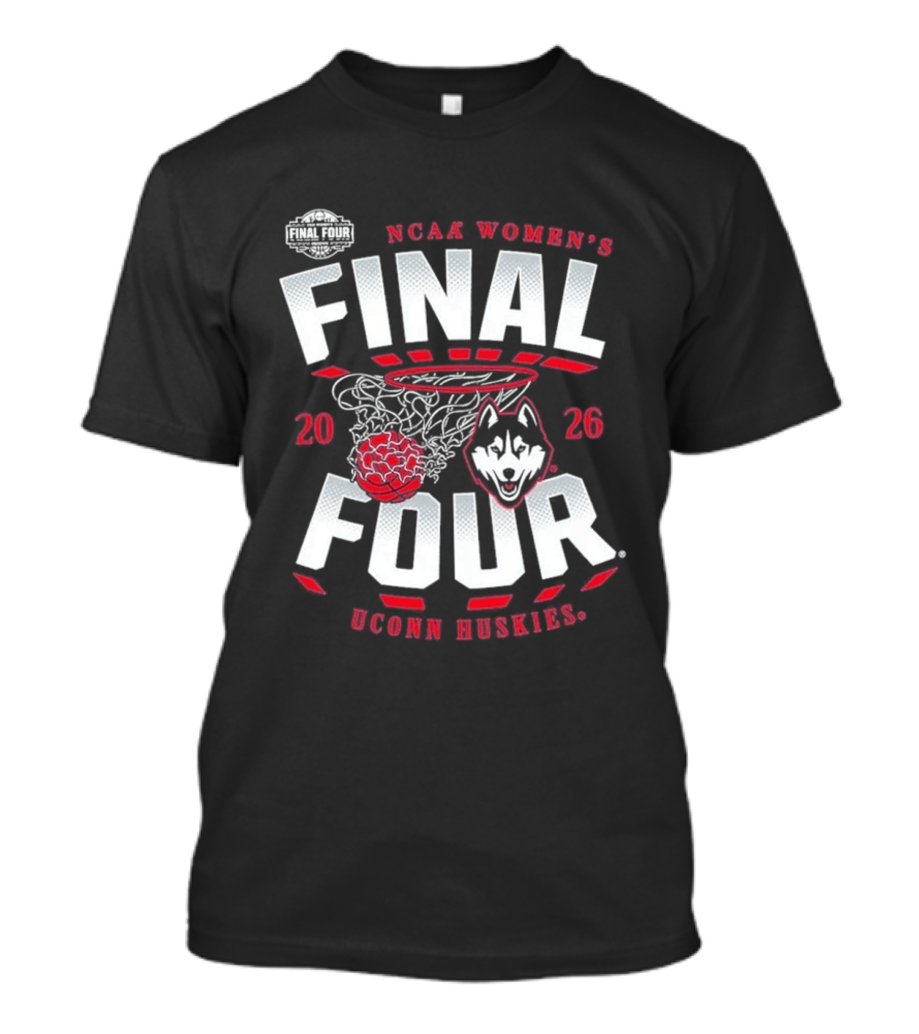 NCAA Women's Final Four 2026 UConn Huskies Basketball Championship T-Shirt