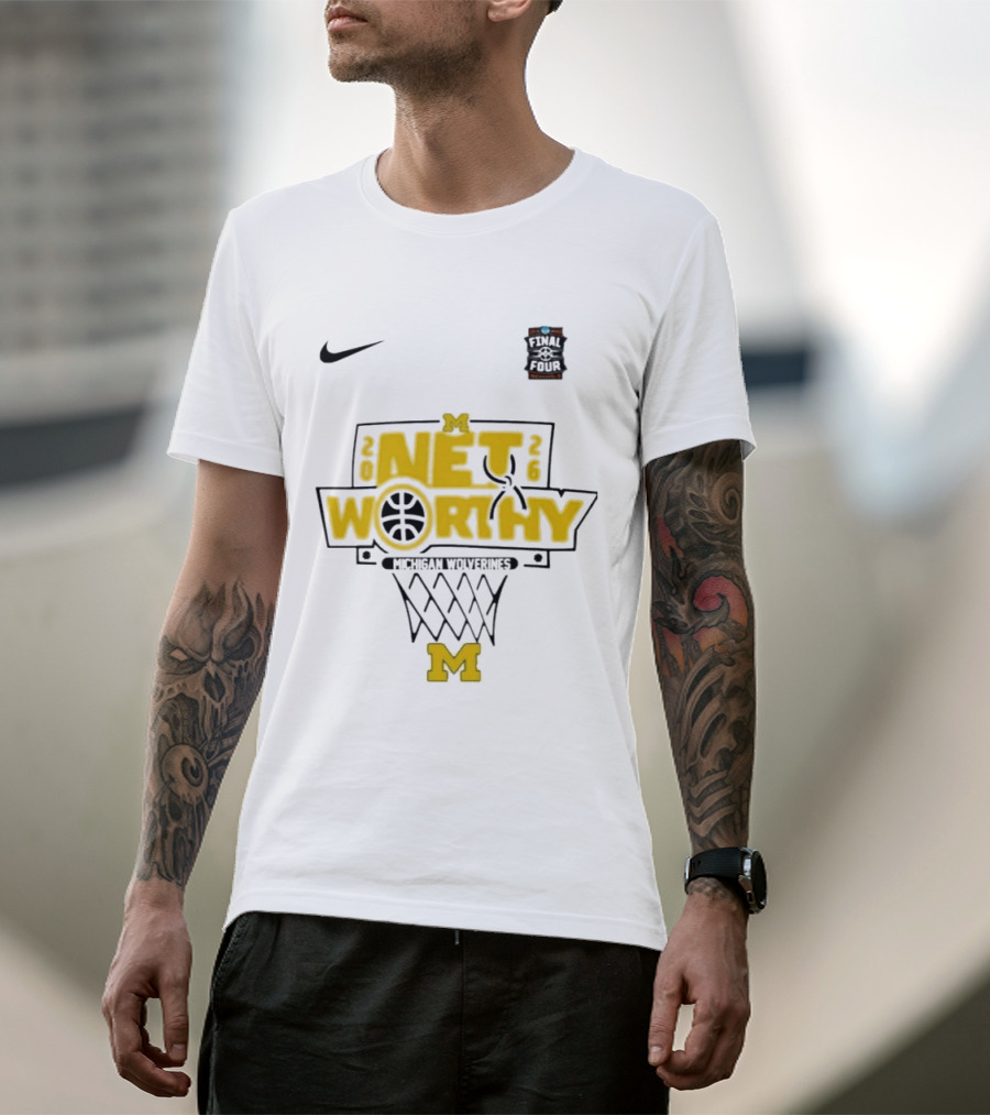Michigan Wolverines Net Worthy Final Four Nike Basketball T-Shirt