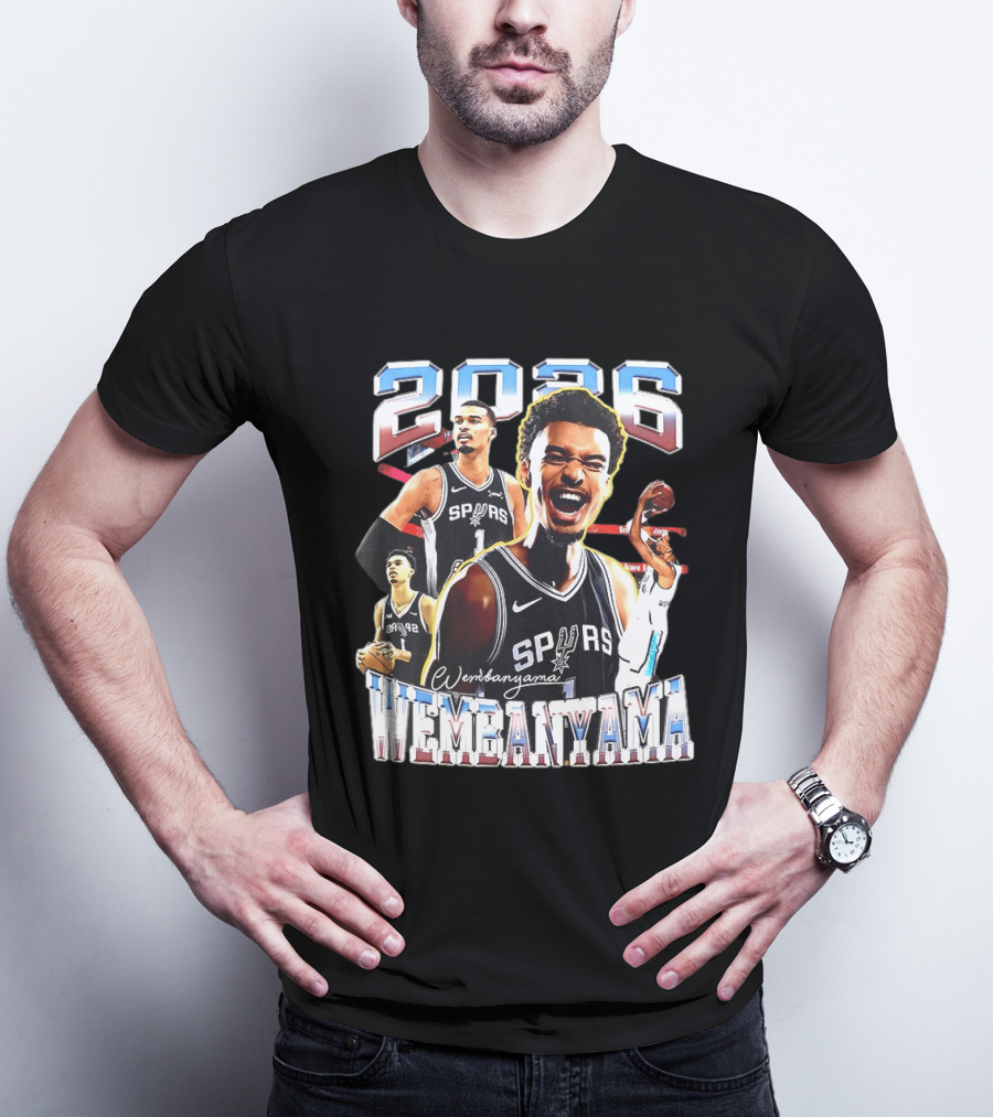 2026 Victor Wembanyama Spurs NBA Player T-Shirt