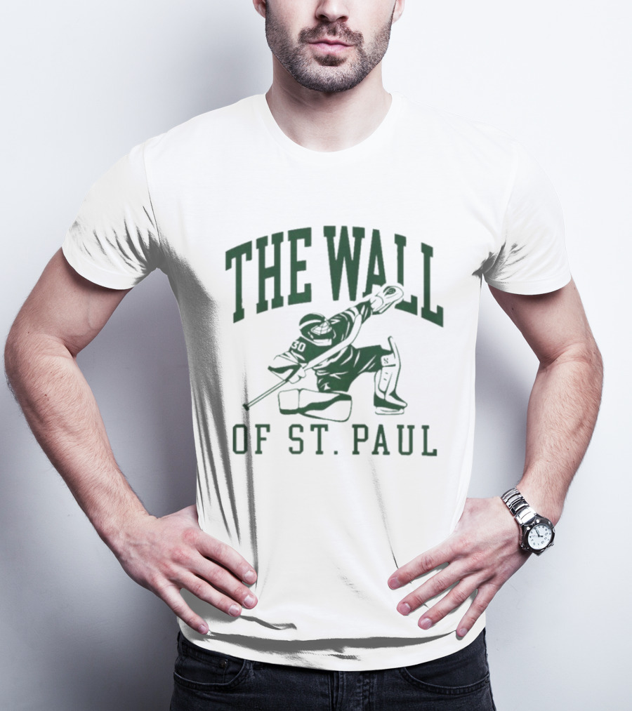The Wall Of St. Paul Hockey Goalie 30 Jesper Wallstedt T-Shirt
