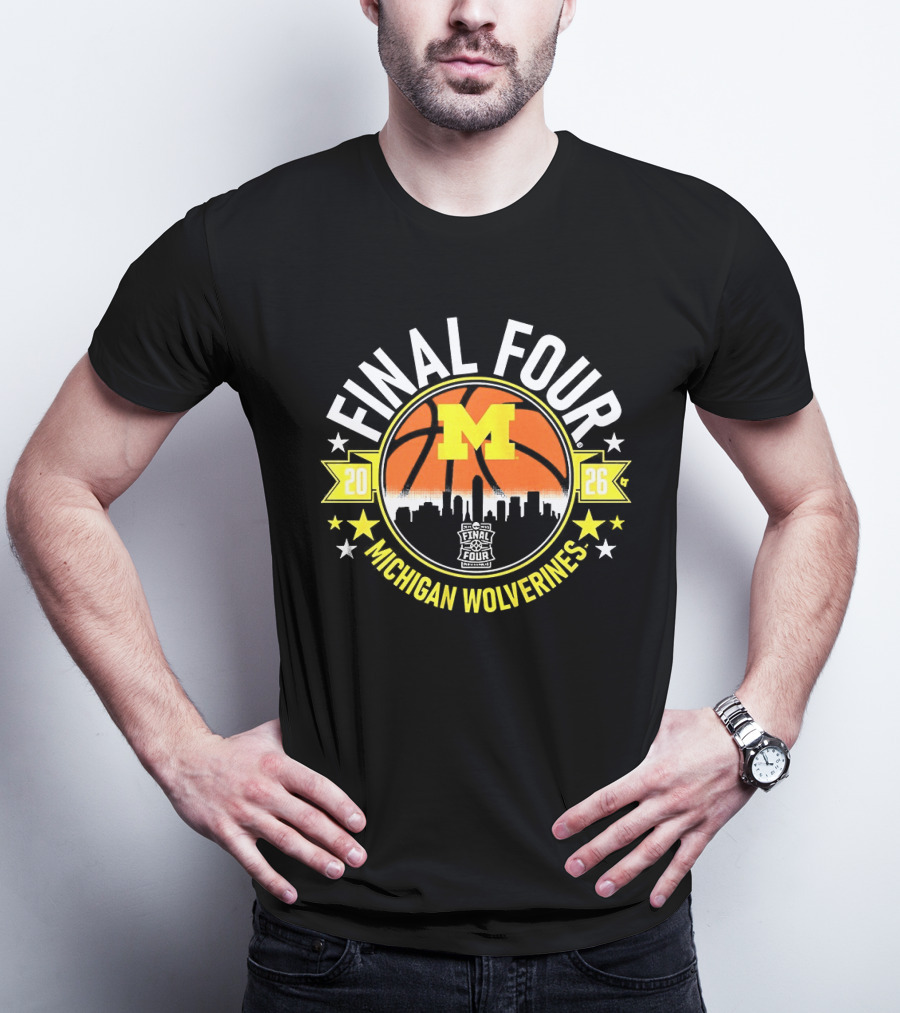 Final Four 2026 Michigan Wolverines Basketball March Madness T-Shirt