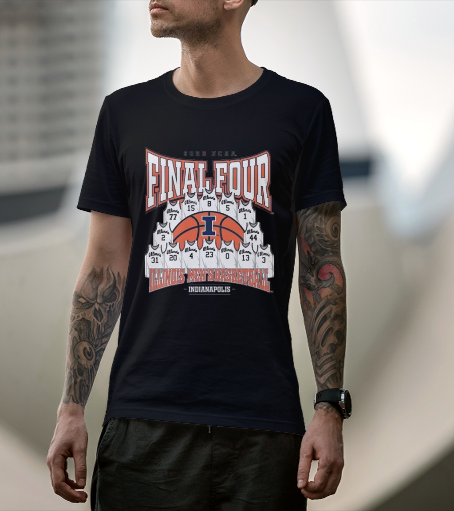 2026 NCAA Final Four Illinois Mens Basketball Indianapolis T-Shirt