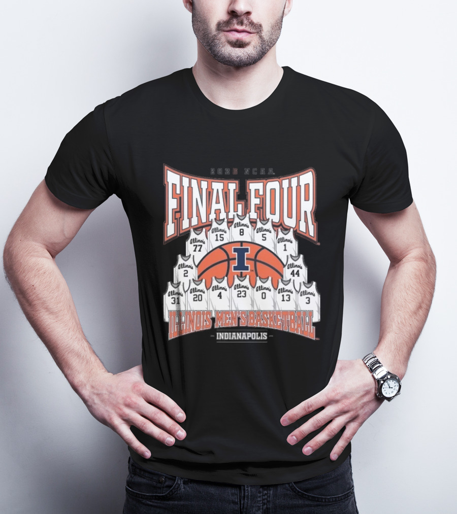 2026 NCAA Final Four Illinois Mens Basketball Indianapolis T-Shirt