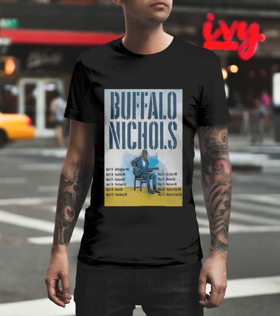 Buffalo Nichols 2026 Summer Tour Bellingham WA To Beaver Creek CO T-Shirt
