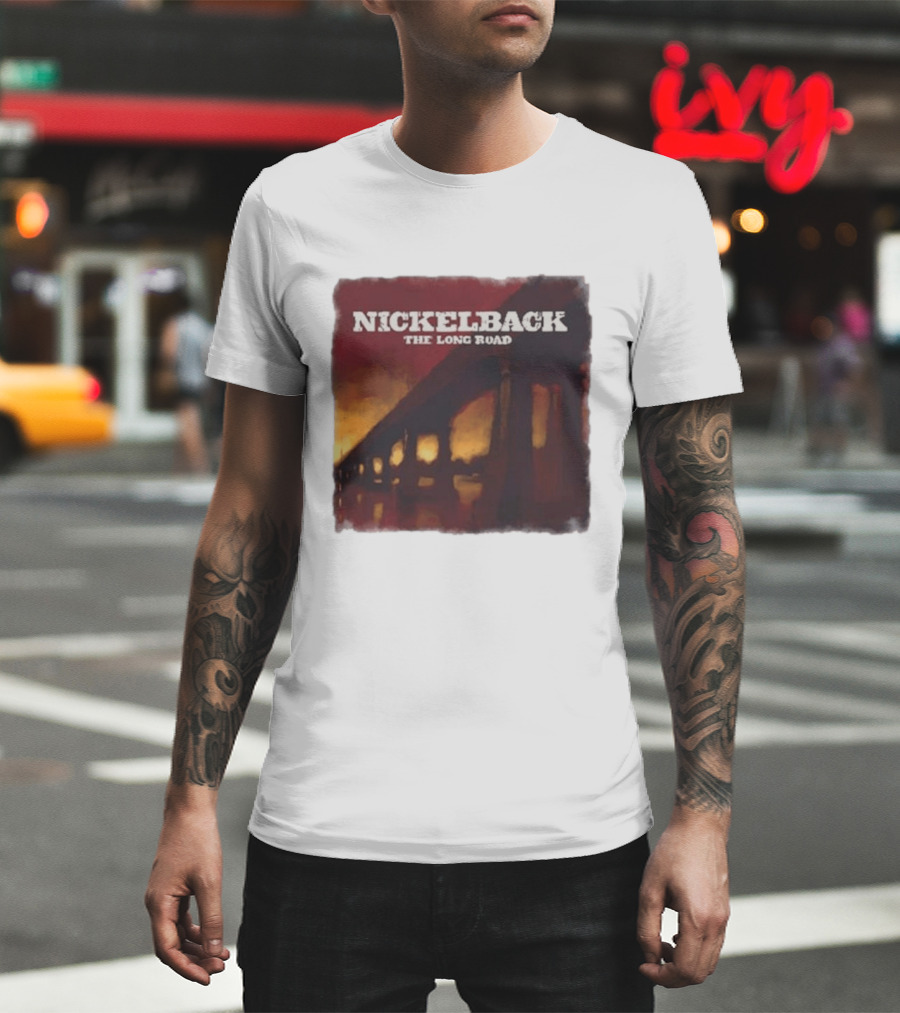 Nickelback The Long Road 2023 Album Art Bridge T-Shirt