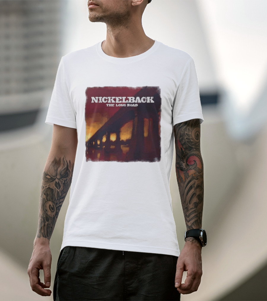 Nickelback The Long Road 2023 Album Art Bridge T-Shirt