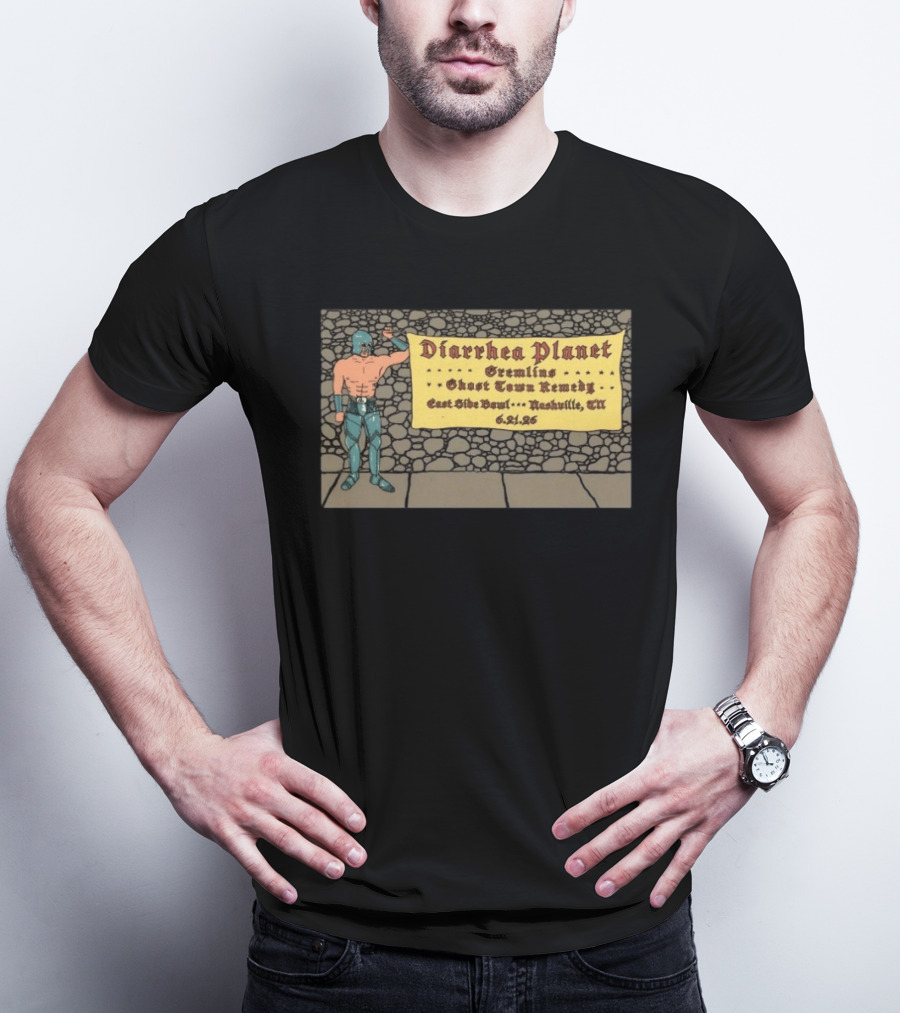 Diarrhea Planet Gremlins Ghost Town Remedy East Side Bowl Nashville 6 21 26 T-Shirt