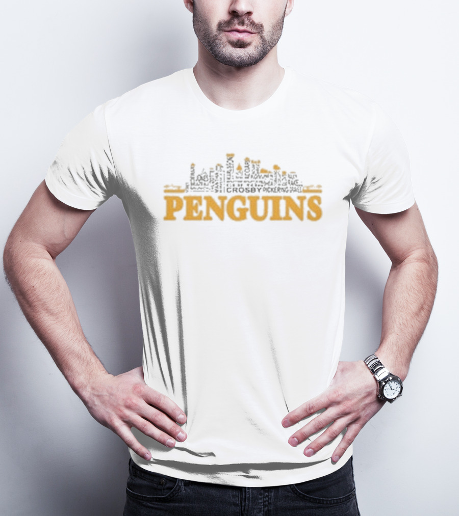 Pittsburgh Penguins City Skyline Roster T-Shirt