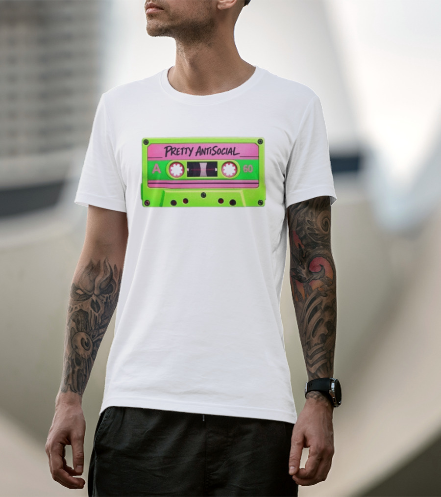 Pretty AntiSocial Pink Green Cassette A 60 T-Shirt