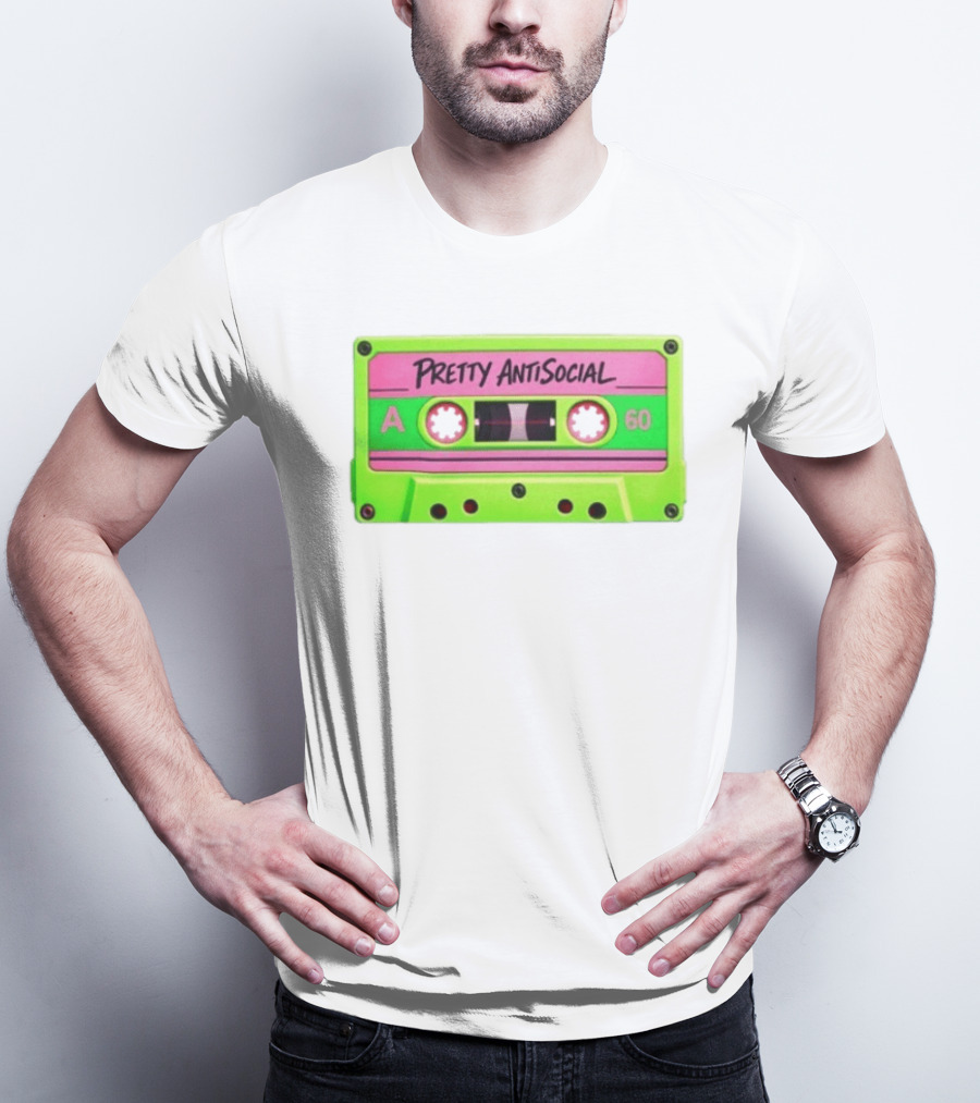 Pretty AntiSocial Pink Green Cassette A 60 T-Shirt