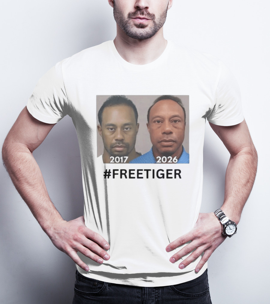 Tiger Woods 2017 2026 Shot Comparison #FREETIGER T-Shirt
