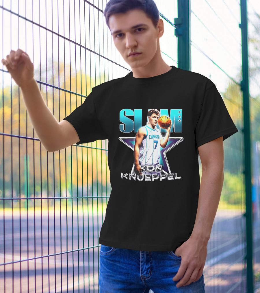Kon Knueppel Charlotte Hornets Basketball Slam T-Shirt