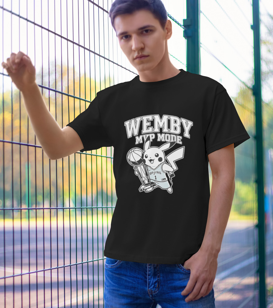 Wemby MVP Mode Pikachu Spurs NBA Victor Wembanyama T-Shirt