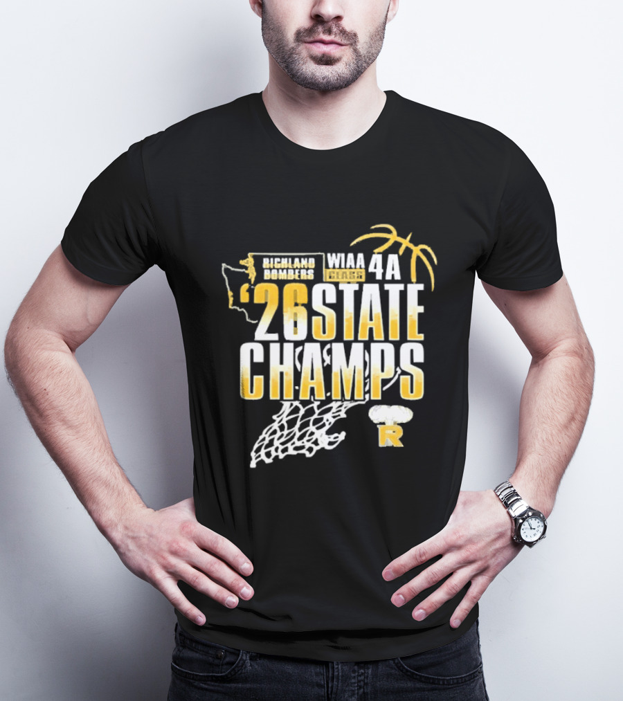 Richland Bomber Basketball 2026 WIAA 4A State Champs T-Shirt