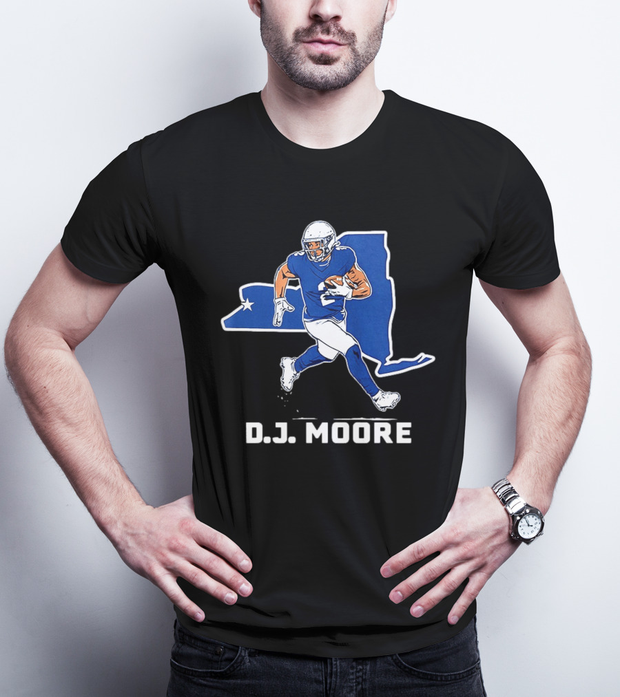 DJ Moore Football State Star New York T-Shirt