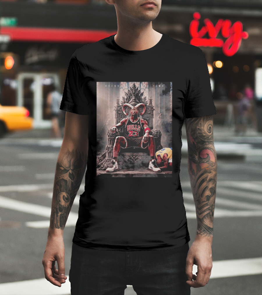 GOAT Michael Jordan Number 23 Chicago Bulls Legendary Throne T-Shirt