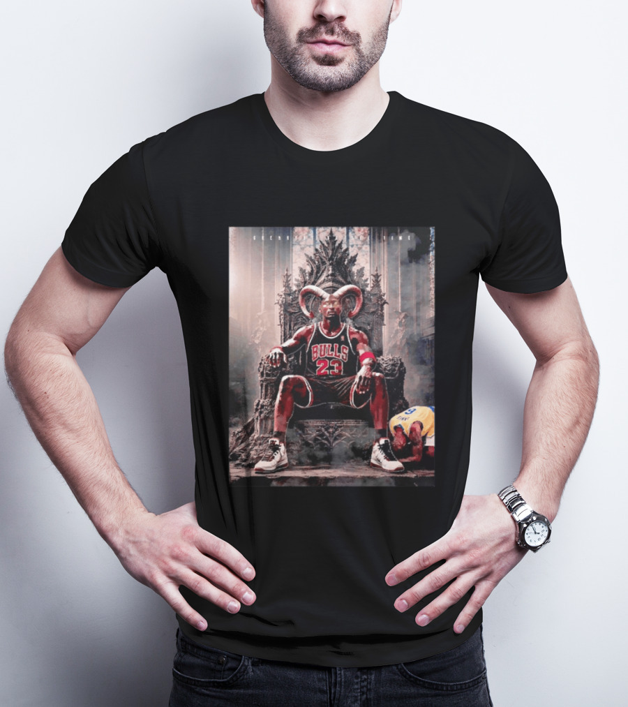 GOAT Michael Jordan Number 23 Chicago Bulls Legendary Throne T-Shirt