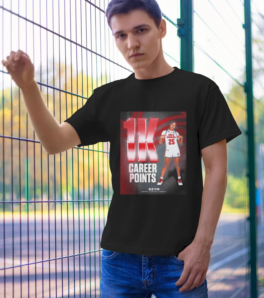 South Carolina Gamecocks Raven Johnson 1K Career Points T-Shirt
